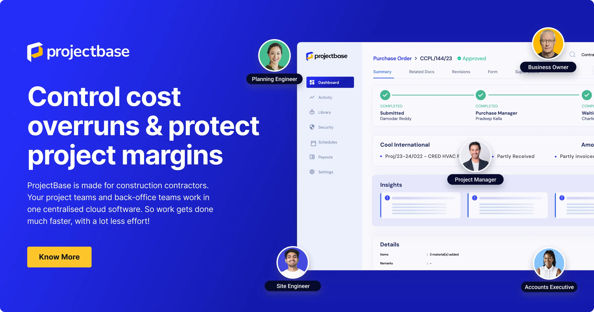 ProjectBase is "results-first" software made for contractors